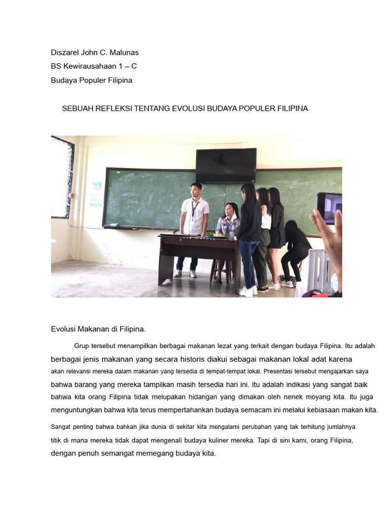 Refleksi Tentang Evolusi Budaya Populer Filipina | PDF
