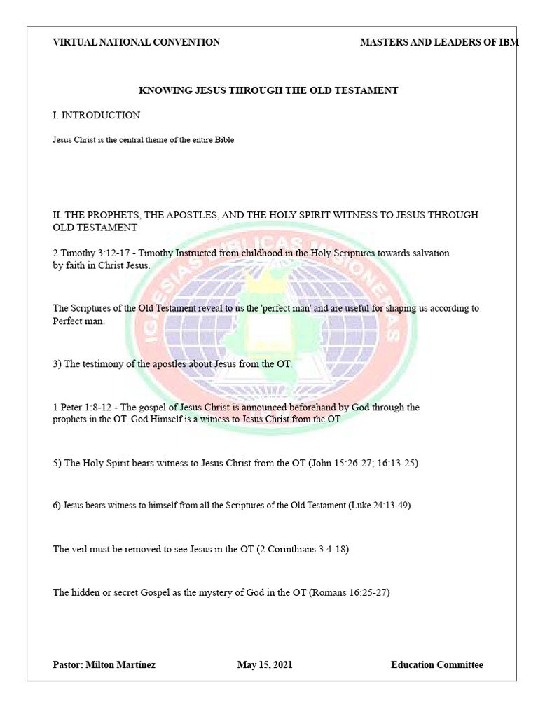 Jesus in the Old Testament Insights | PDF