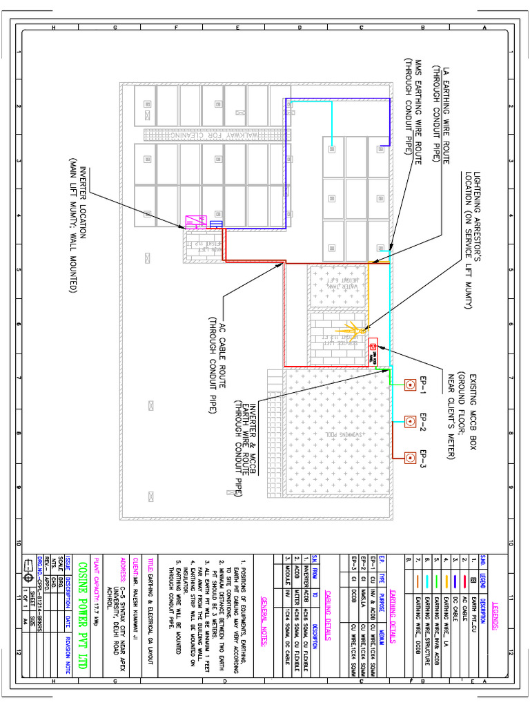 Rajesh Kumawat Ji Earthing & Electrical Ga Layout | PDF