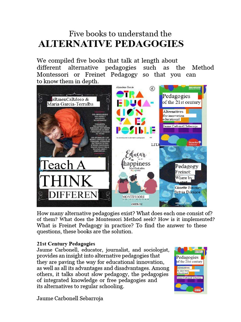 Alternative Pedagogies | PDF | Pedagogy | Montessori Education