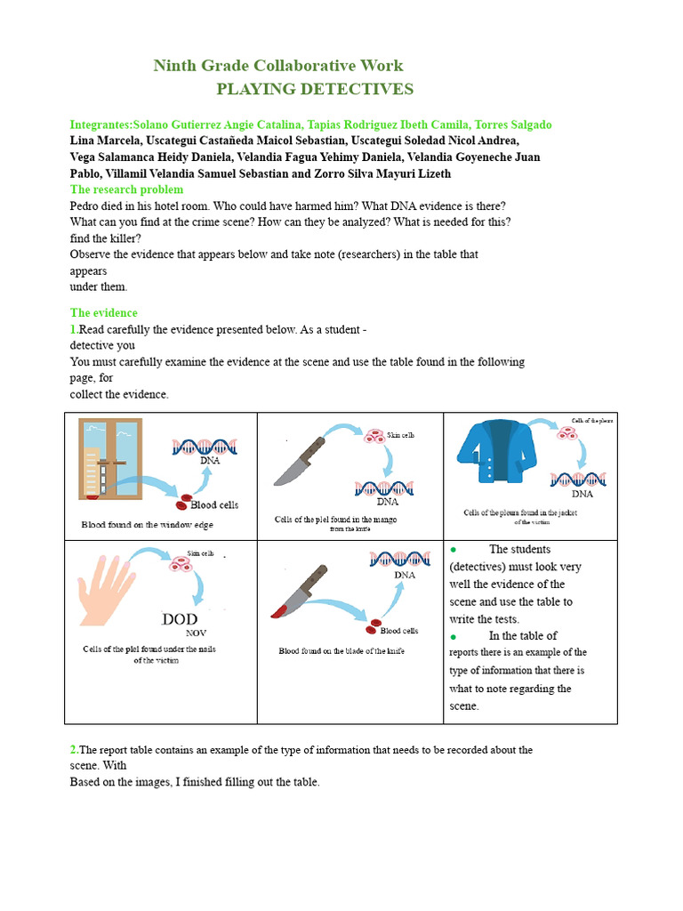 Ninth Grade Murder Mystery Investigation | PDF | Cadaver