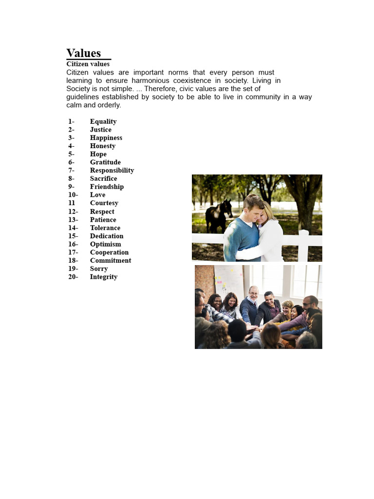 The 20 Most Important Social Values | PDF | Supreme Courts | Taxes