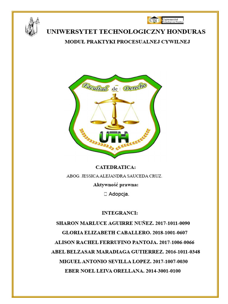 Adopcja. Poprawiony Raport. | PDF