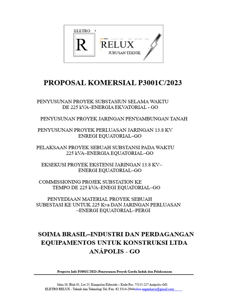 Proposal Proyek Substasiun 225 kVA | PDF