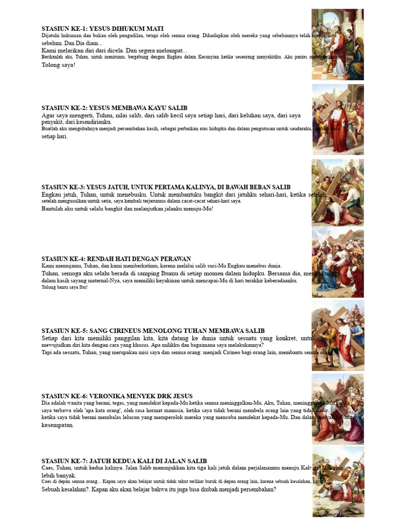 14 Stasi 7 Kata Jalan Salib | PDF
