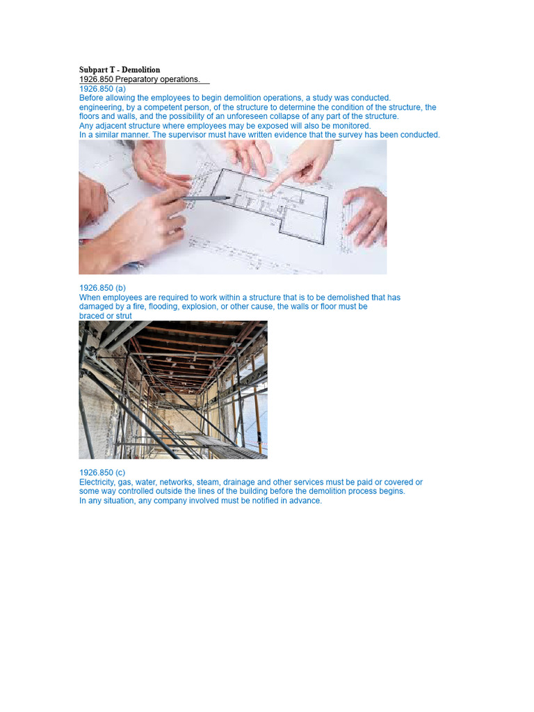 OSHA Standards Demolition | PDF | Demolition | Crane (Machine)
