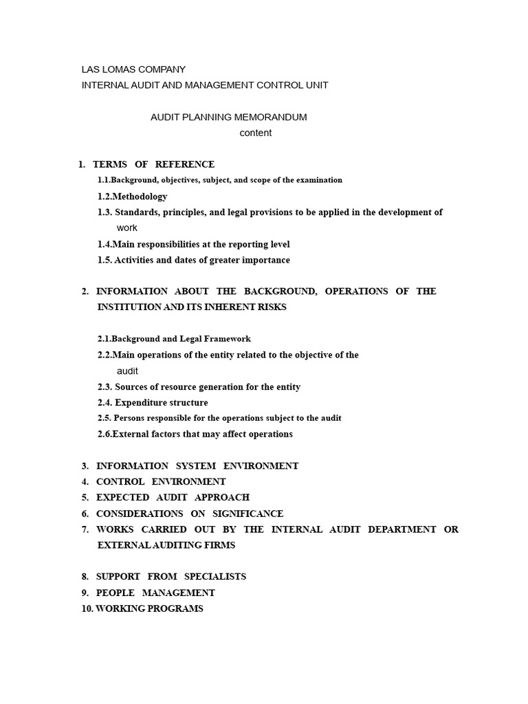 Management Audit Las Lomas | PDF | Audit | Human Resources
