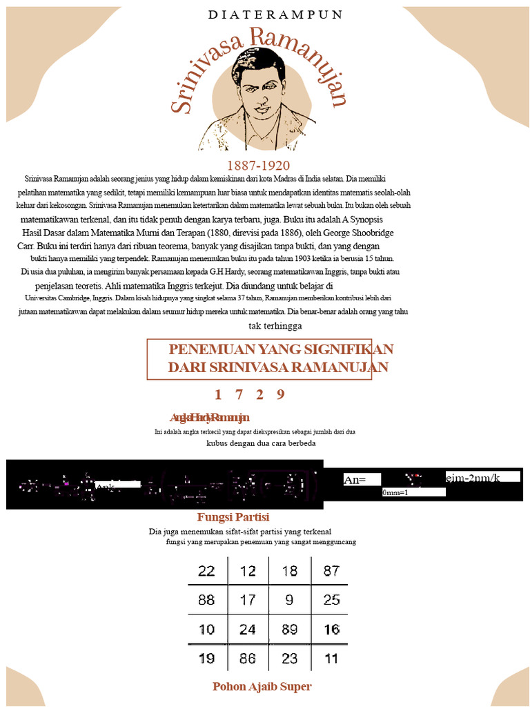 Prestasi Srinivas Ramanujan | PDF