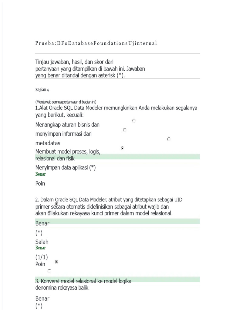 Dfo Database Foundations Ujian Akhir | PDF