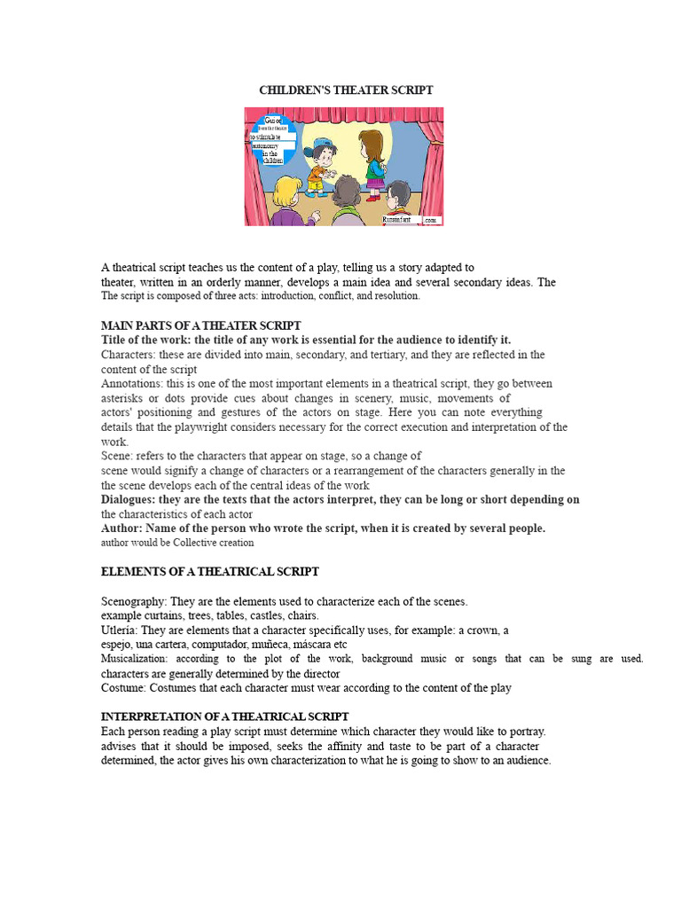 Children's Theater Script Guide | PDF