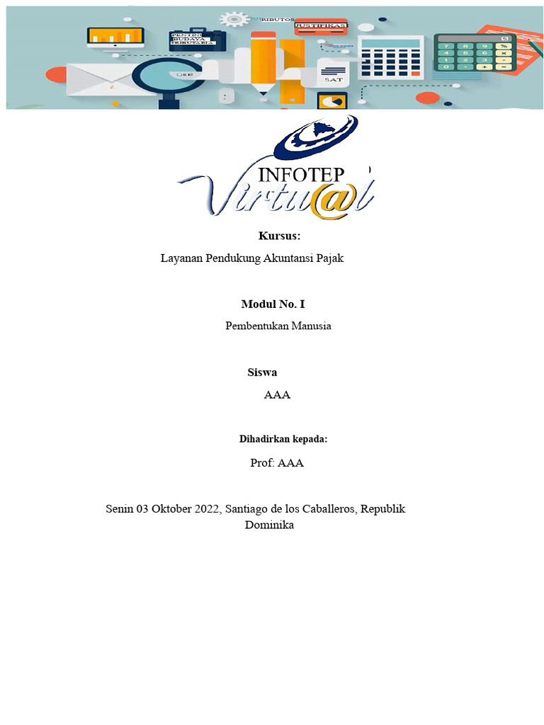 Kegiatan No. 1 Modul 1 Layanan Akuntansi Perpajakan | PDF