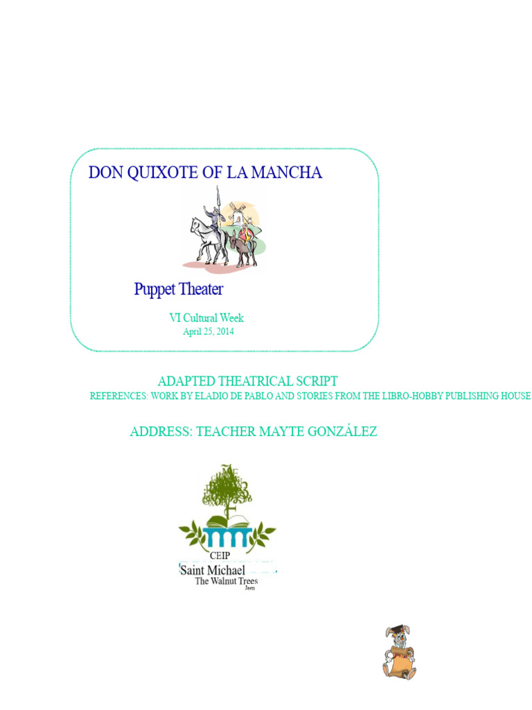 Don Quixote Puppet Theater Script | PDF | Don Quixote | Chivalry