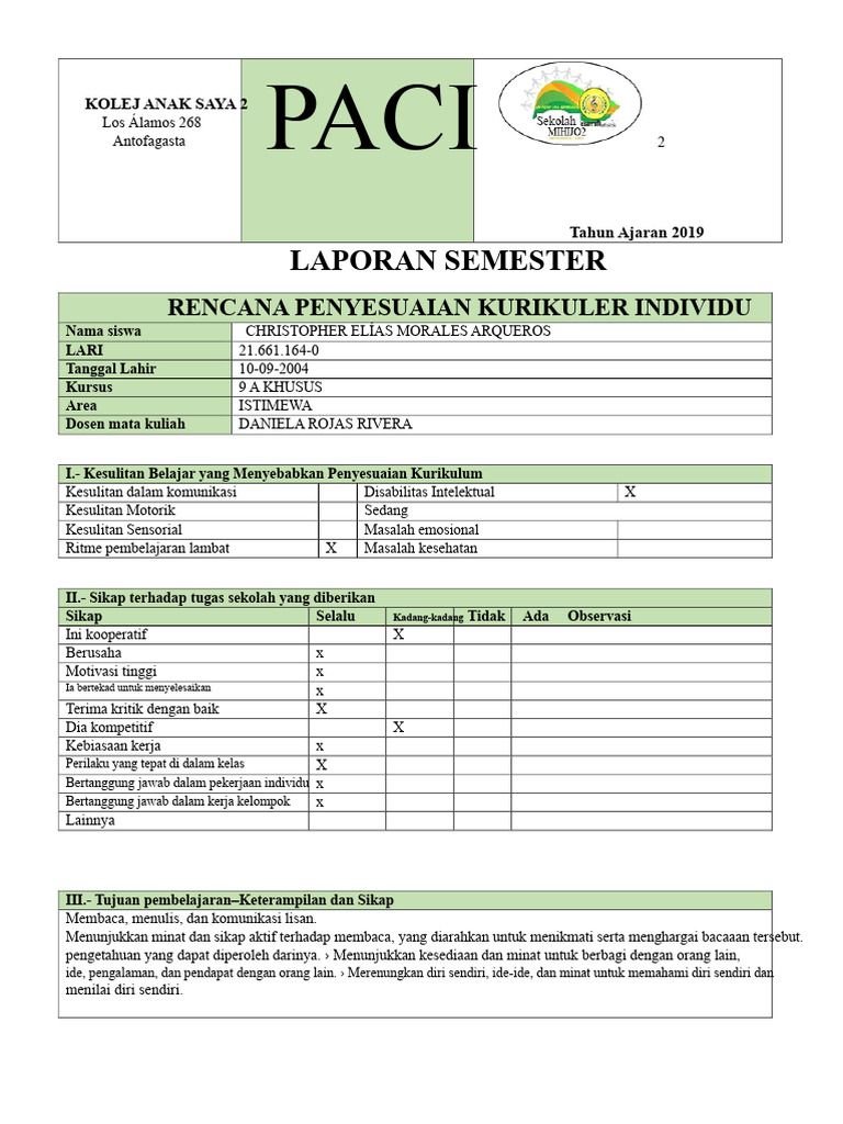 Paci Pertama Dasar | PDF