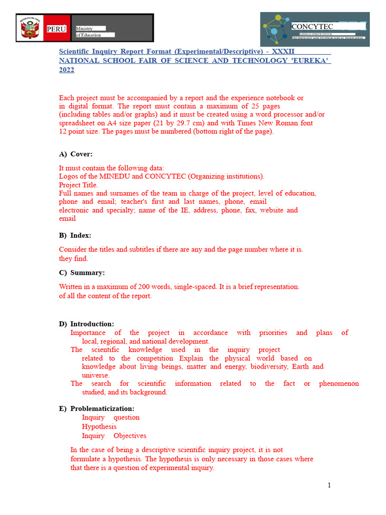 REPORT FORMAT_ EXPERIMENTAL_DESCRIPTIVE INQUIRY | PDF | Data ...