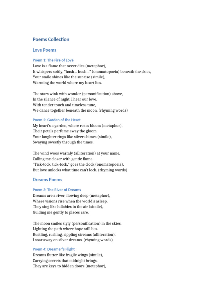 Collection of Themed Poems | PDF