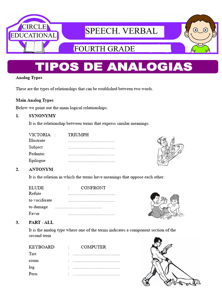 Types of Analogies For Fourth Grade | PDF