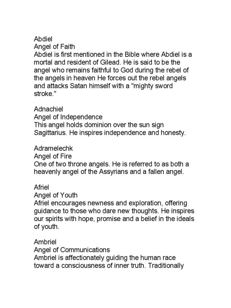Angels | PDF | Archangel | Angel