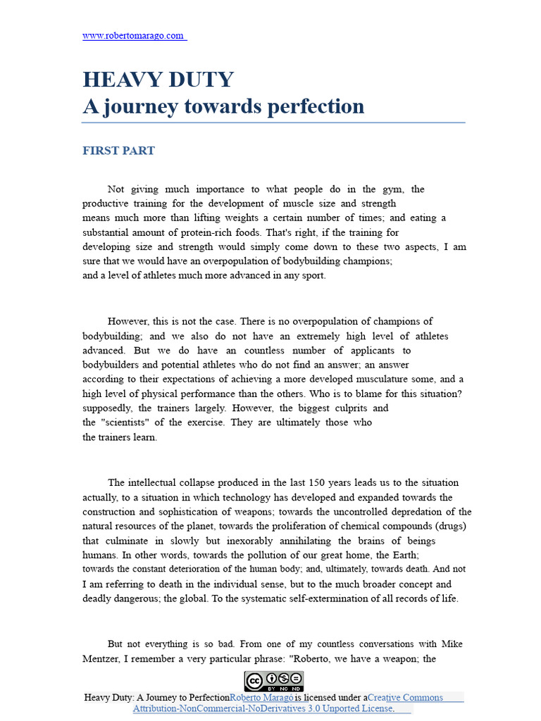 Heavy Duty - A Journey Towards Perfection | PDF | Strength Training ...