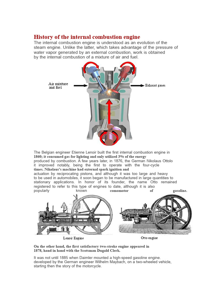 History of The Internal Combustion Engine | PDF | Engines | Internal Combustion Engine