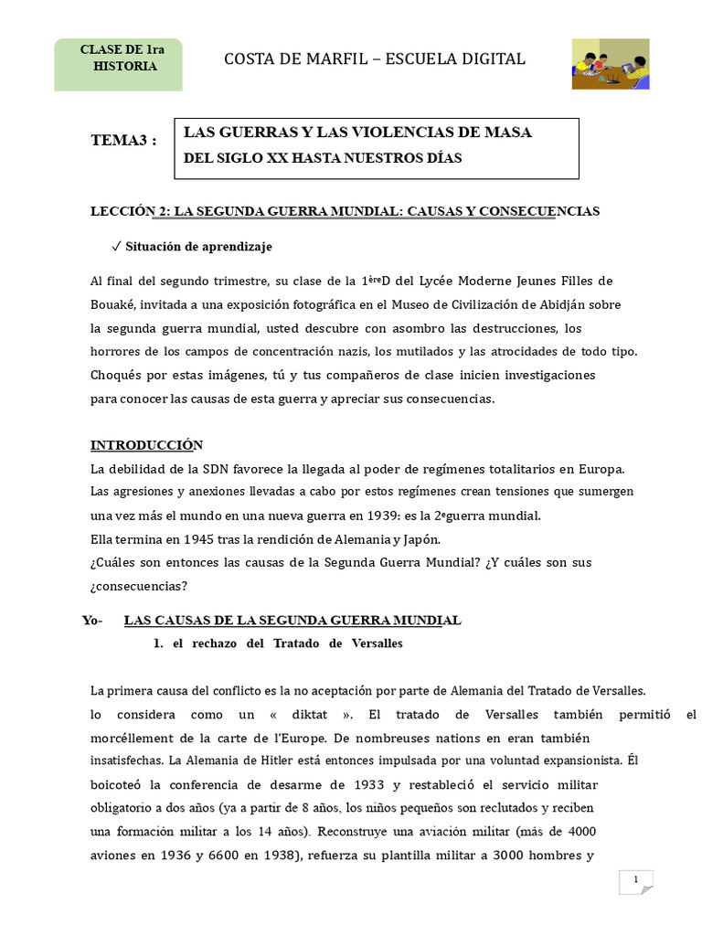 1 H7-La Segunda Guerra Mundial Causas y Consecuencias | PDF | Alemania nazi | Adolf Hitler