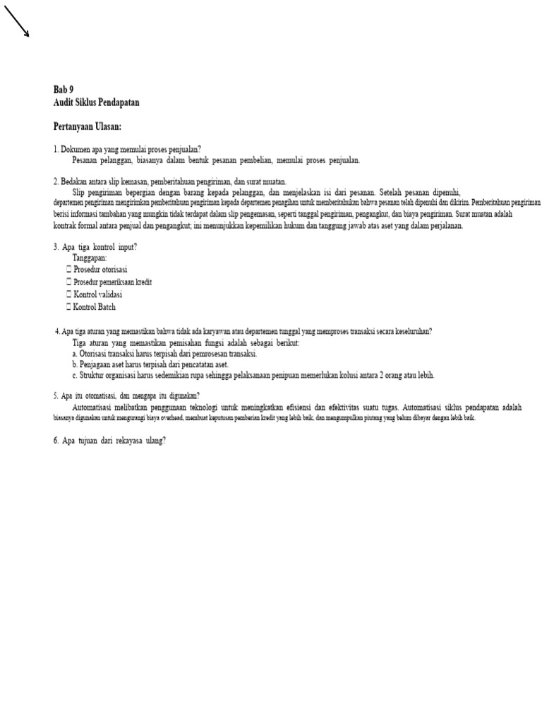 Audit Siklus Pendapatan | PDF