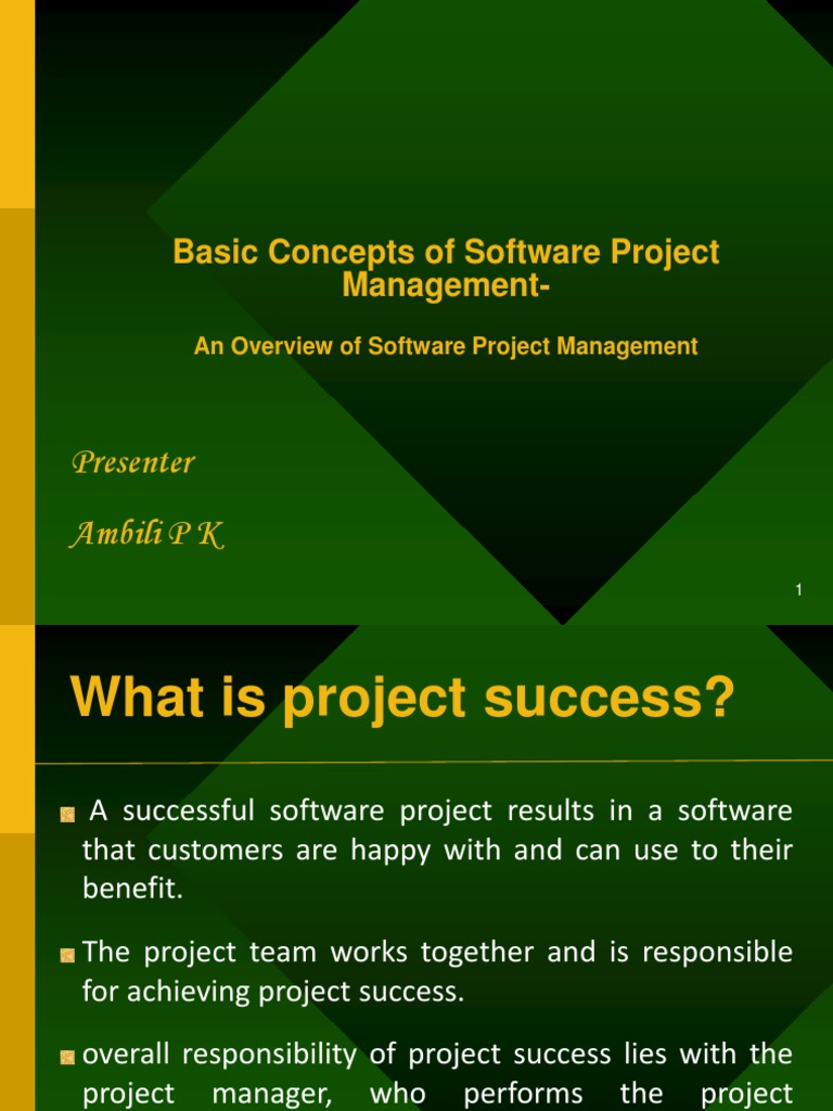 Basic Concepts of Software Project Management | PDF | Project ...