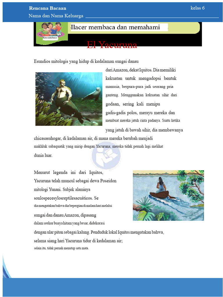 Legenda Yacuruna: Dewa Sungai Amazon | PDF
