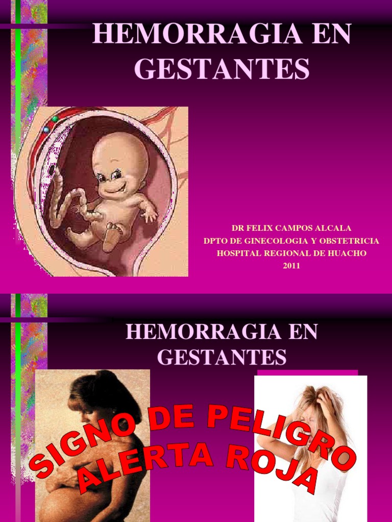 Hemorragias en la Primera Mitad del Embarazo | PDF | El embarazo | Parto