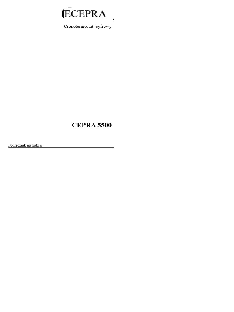 Podręcznik Cepra 5500 | PDF