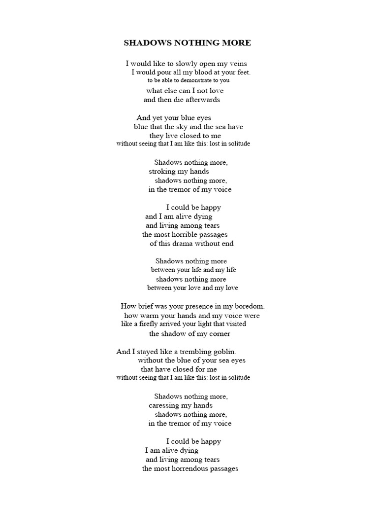 SHADOWS NOTHING MORE | PDF