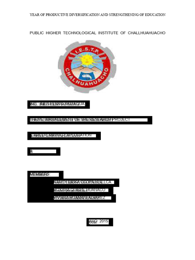 Public Higher Technological Institute of Challhuahuacho | PDF ...