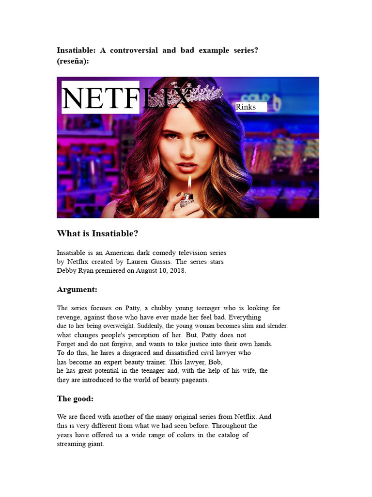 Insatiable: A Controversial and Poor Example (Review) | PDF