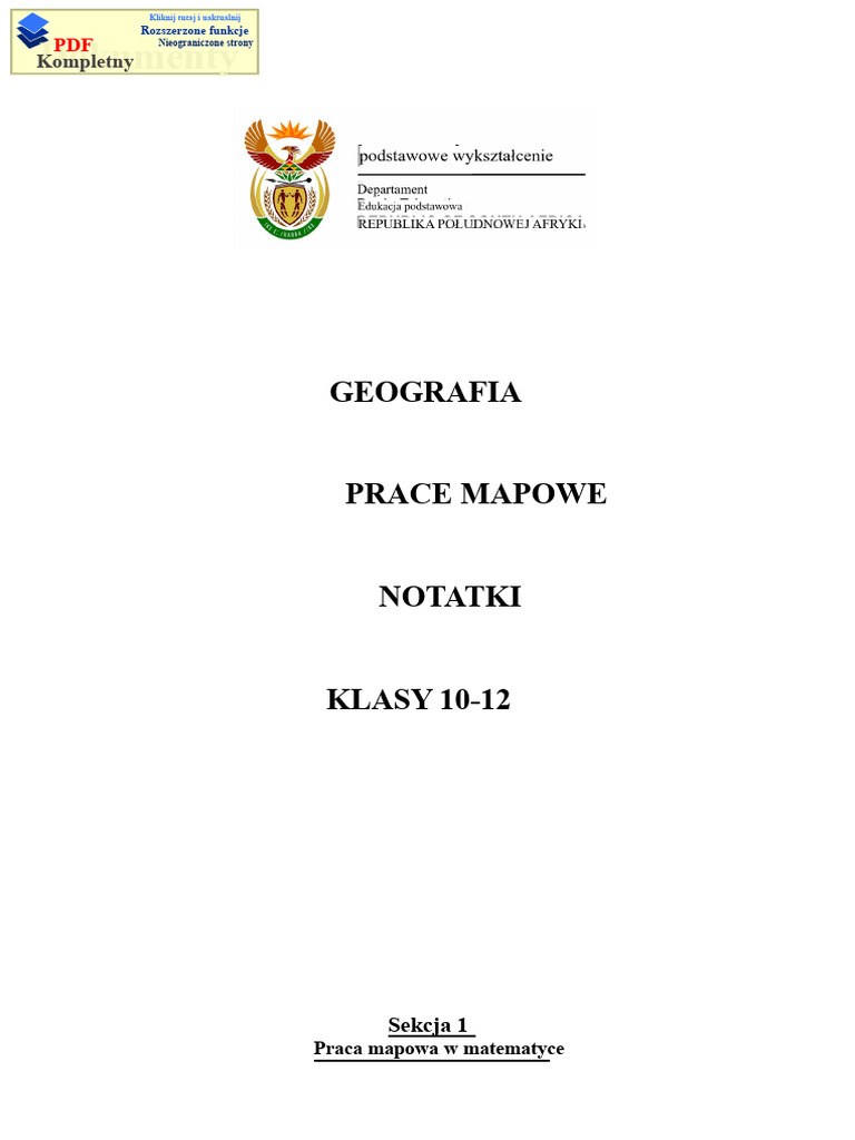 Self-Study Geography Mapwork GR 10-12 PDF | PDF