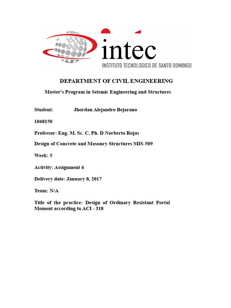 ORDINARY REINFORCED CONCRETE PORTICOS | PDF | Beam (Structure ...