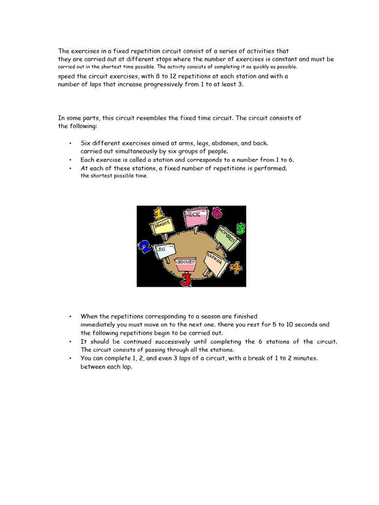 The Exercises in A Fixed Repetition Circuit | PDF