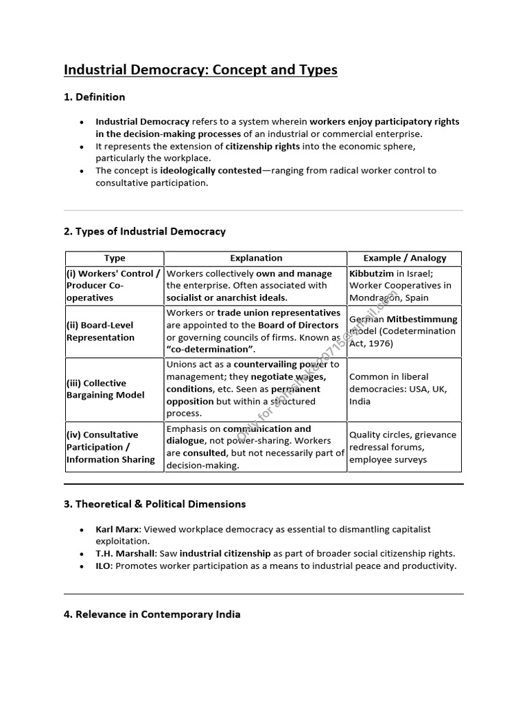 507 Classroom 2 Industrial Democracy | PDF | Democracy | Political ...
