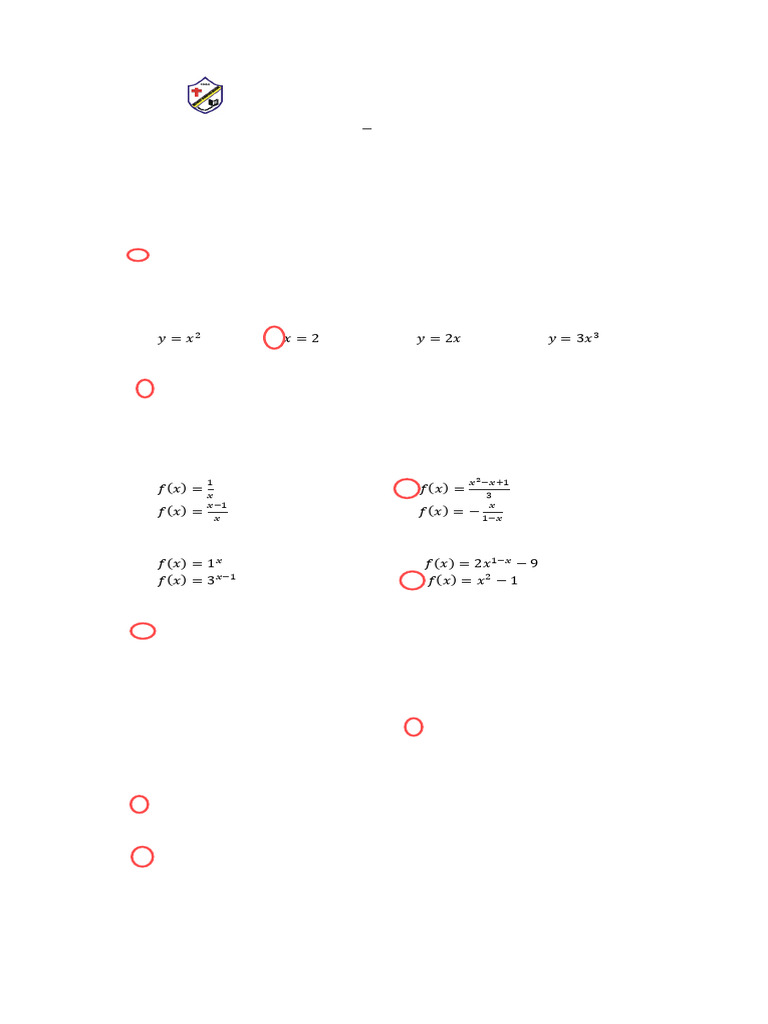 GenMath SH1 _ 1st Quarter Exam (1) | PDF | Function (Mathematics) | Numbers