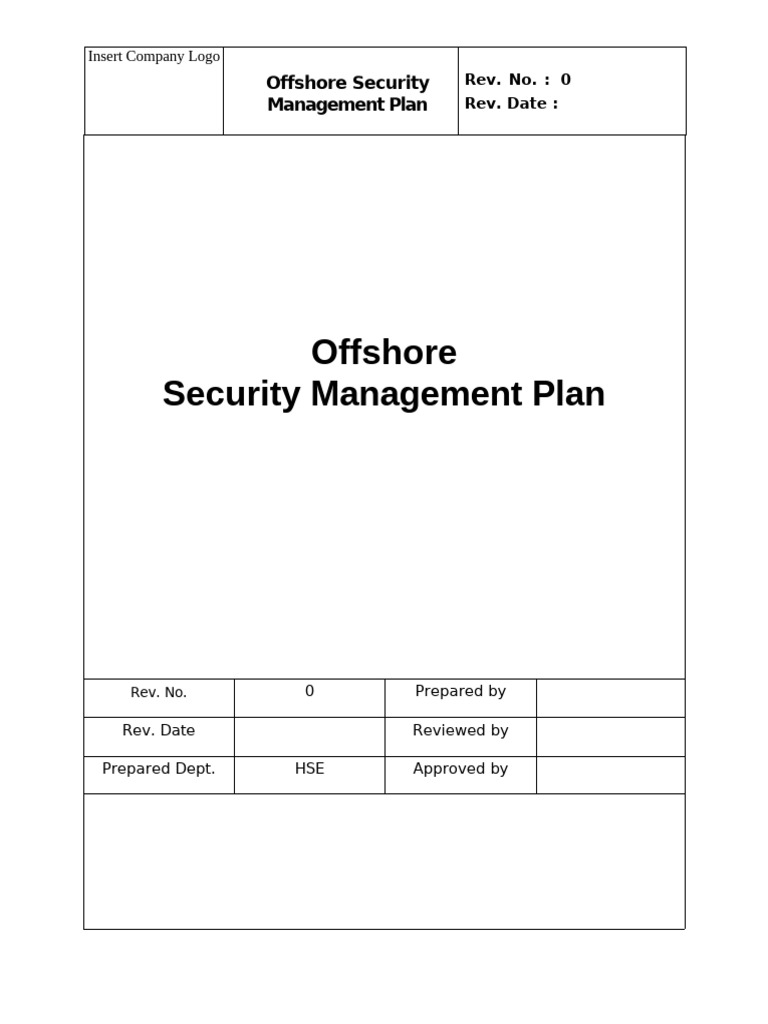 Offshore Security Management Plan | PDF | Security Guard | Identity ...
