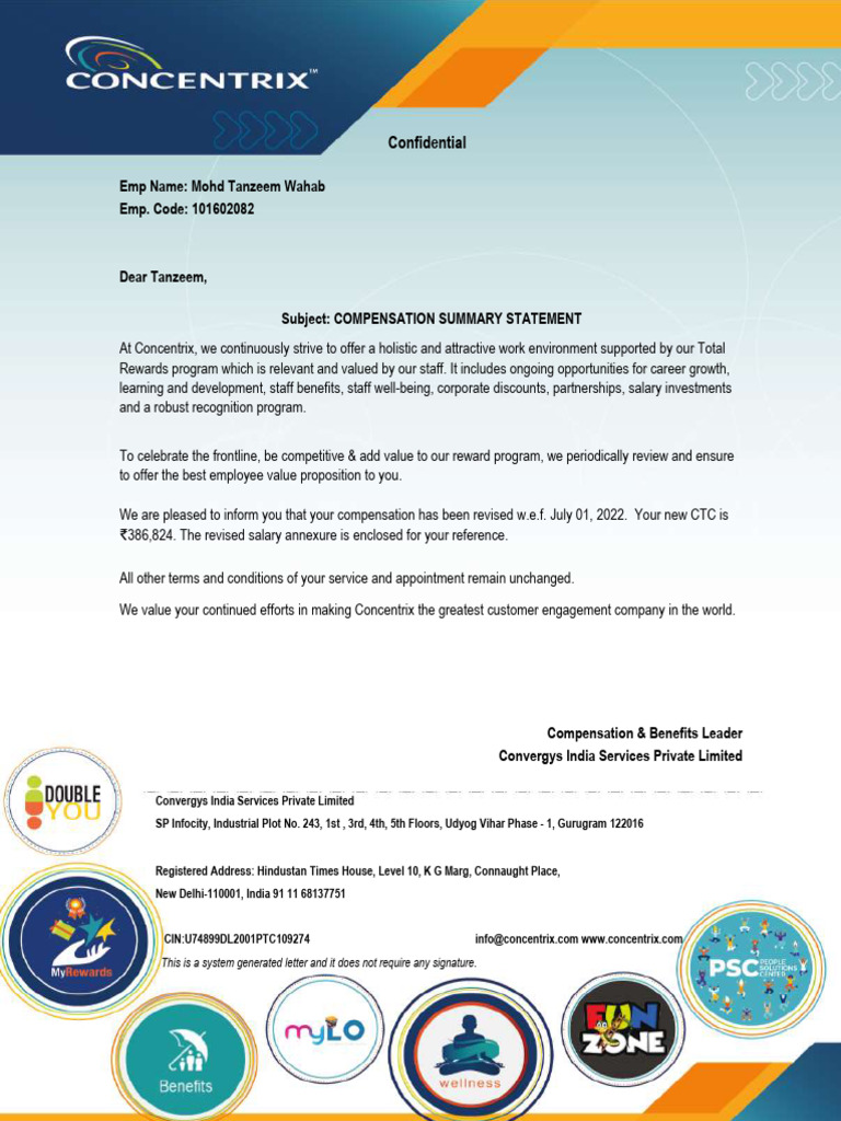 Compensation Revision Notice for Tanzeem | PDF | Life Insurance | Economies