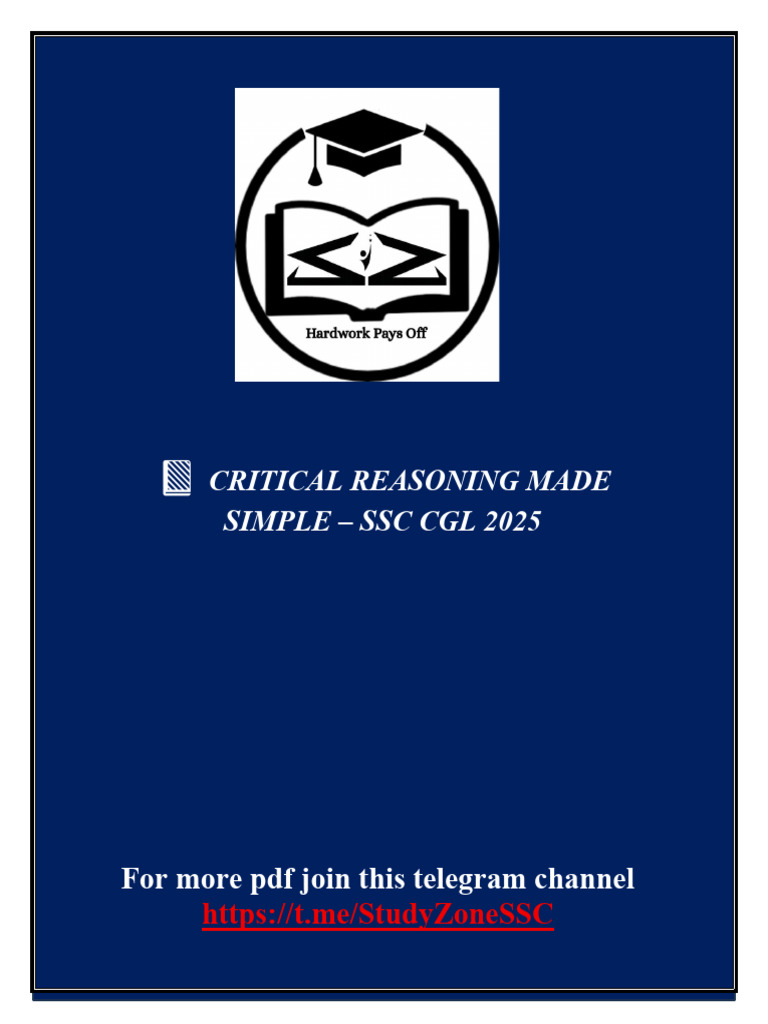 Critical Reasoning Made Simple - SSC CGL 2025 | PDF | Greenhouse Gas ...
