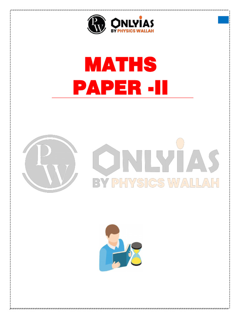 Paper 2 2023 UPSC Mathematics Optional 2024 Hinglish @ZIAN 007 | PDF