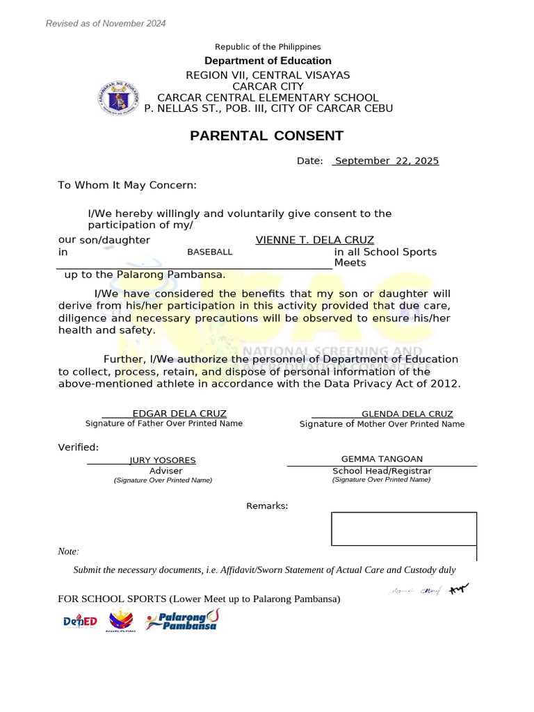 2024 Athlete Record Without MATATAG Logo | PDF