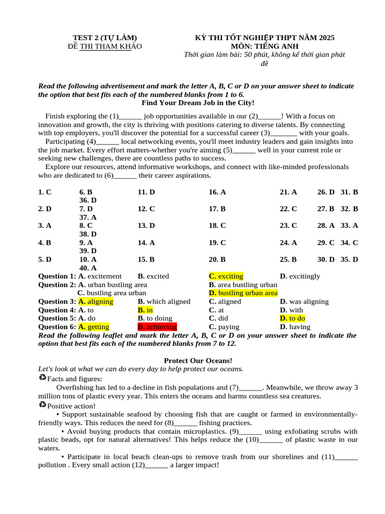 G I HS (Home Test 2 8-9-2025) ...... | PDF | Relaxation (Psychology ...