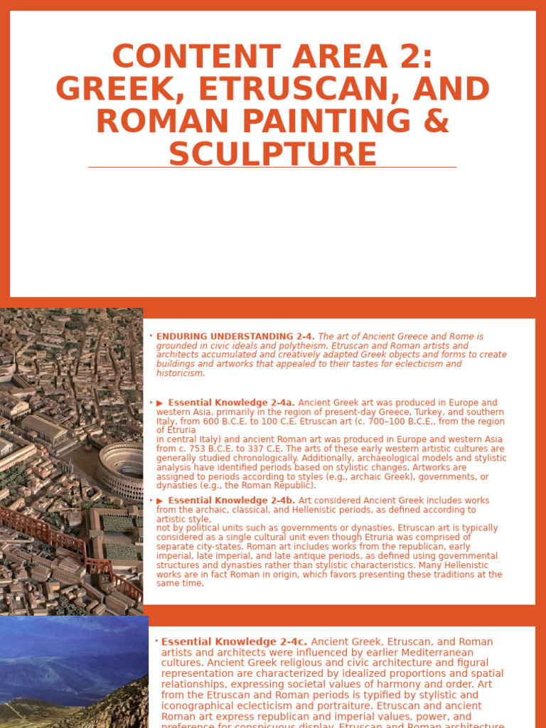 Content Area 2, Greek, Roman, Etruscan Painting and Sculpture | PDF ...