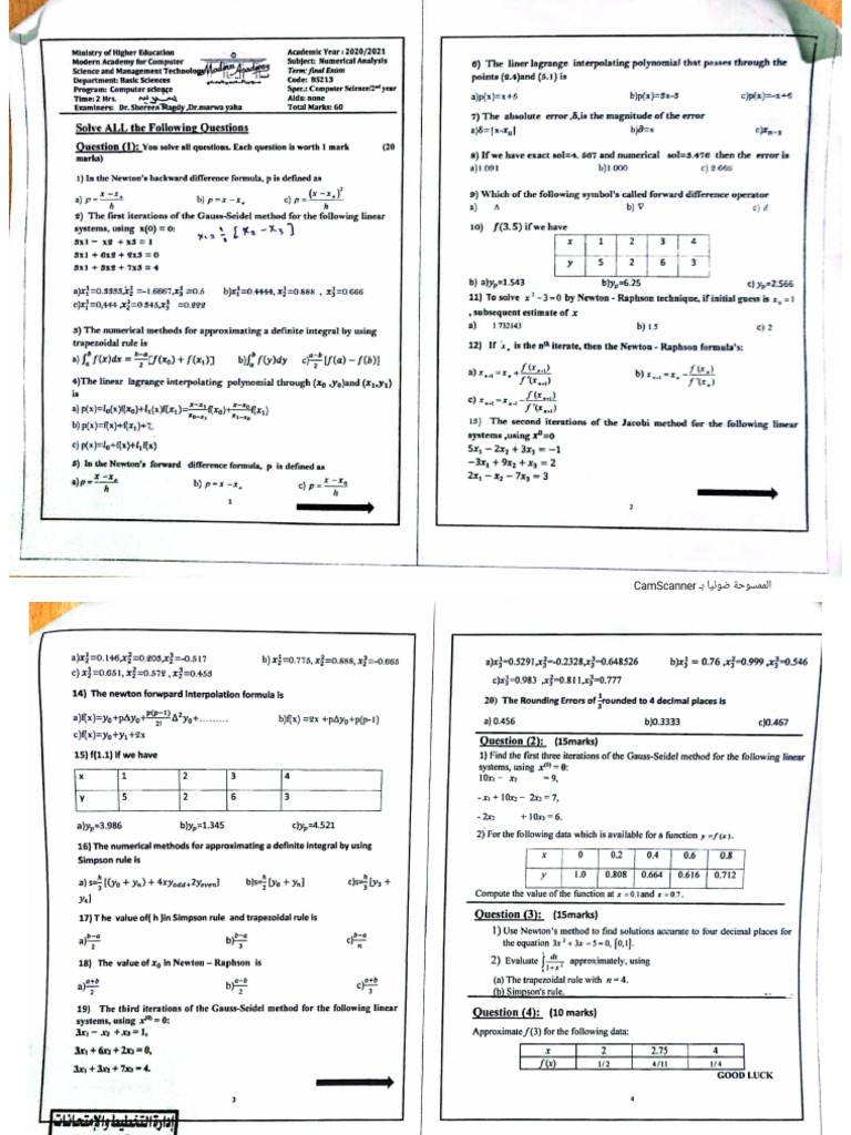 Final Exam 2021 | PDF