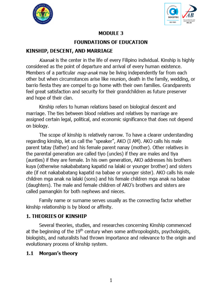 MODULE 3 Foundations of Education | PDF | Annulment | Marriage