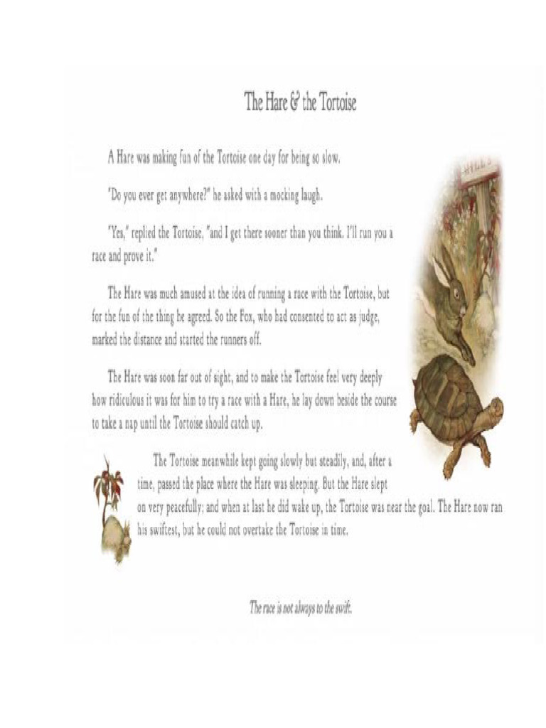 The Tortoise and The Hare | PDF