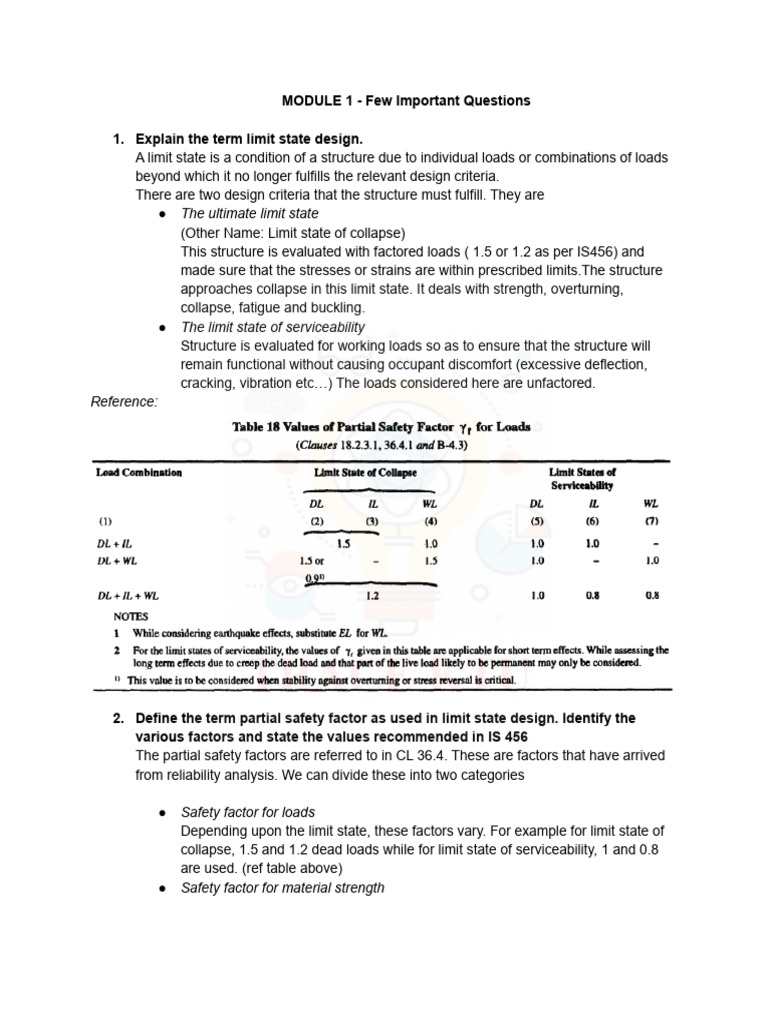 Limit State Design Explained | PDF | Strength Of Materials | Beam ...