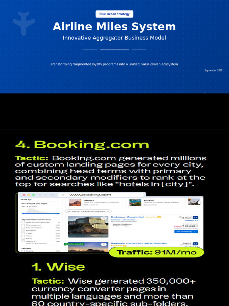 Airline Miles System - Blue Ocean Strategy & Aggregator Business Model ...