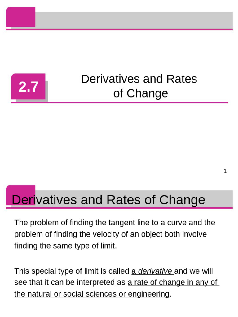 Understanding Derivatives and Rates of Change | PDF | Derivative | Tangent